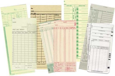 time cards card racks and supplies | Time & Attendance Systems